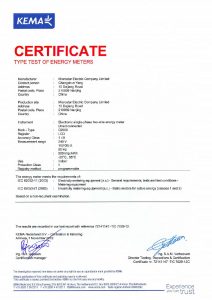 Microstar C2000 Smart Meter IEC Type Test Certificate by KEMA Lab ...